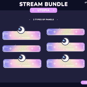 ANIMATED Utopia Stream Package Twitch Package Overlays Screens Alerts ...