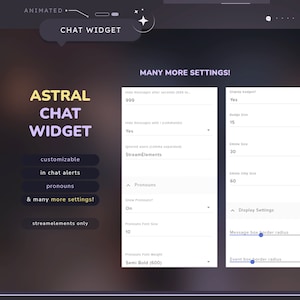 Astral Chat Widget (CUSTOMIZABLE COLORS) | Twitch Overlays | Celestial | Aesthetic | Gamer ...