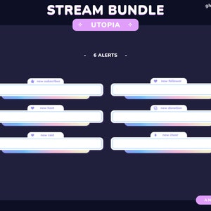 ANIMATED Utopia Stream Package Twitch Package Overlays Screens Alerts ...
