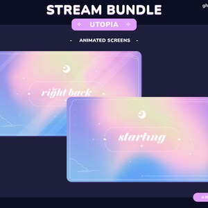 ANIMATED Utopia Stream Package Twitch Package Overlays Screens Alerts ...