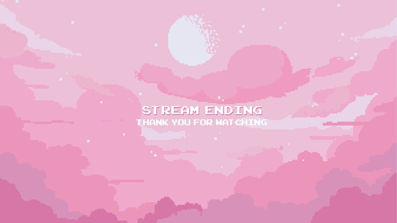 Pink Clouds Animated Twitch Screens Stream Starting Soon | Etsy UK