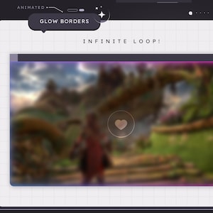 ANIMATED Glow Borders Stream Add-on | Twitch | Streamer | Pastel | Soft ...