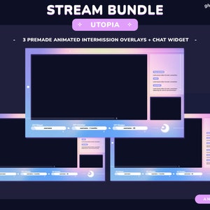 ANIMATED Utopia Stream Package Twitch Package Overlays Screens Alerts ...