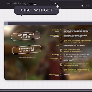 Animated Minimal Moon Chat Widget (CUSTOMIZABLE COLORS) | Twitch ...