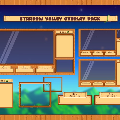 Animated Stardew Valley Twitch Pack Overlays Panels - Etsy