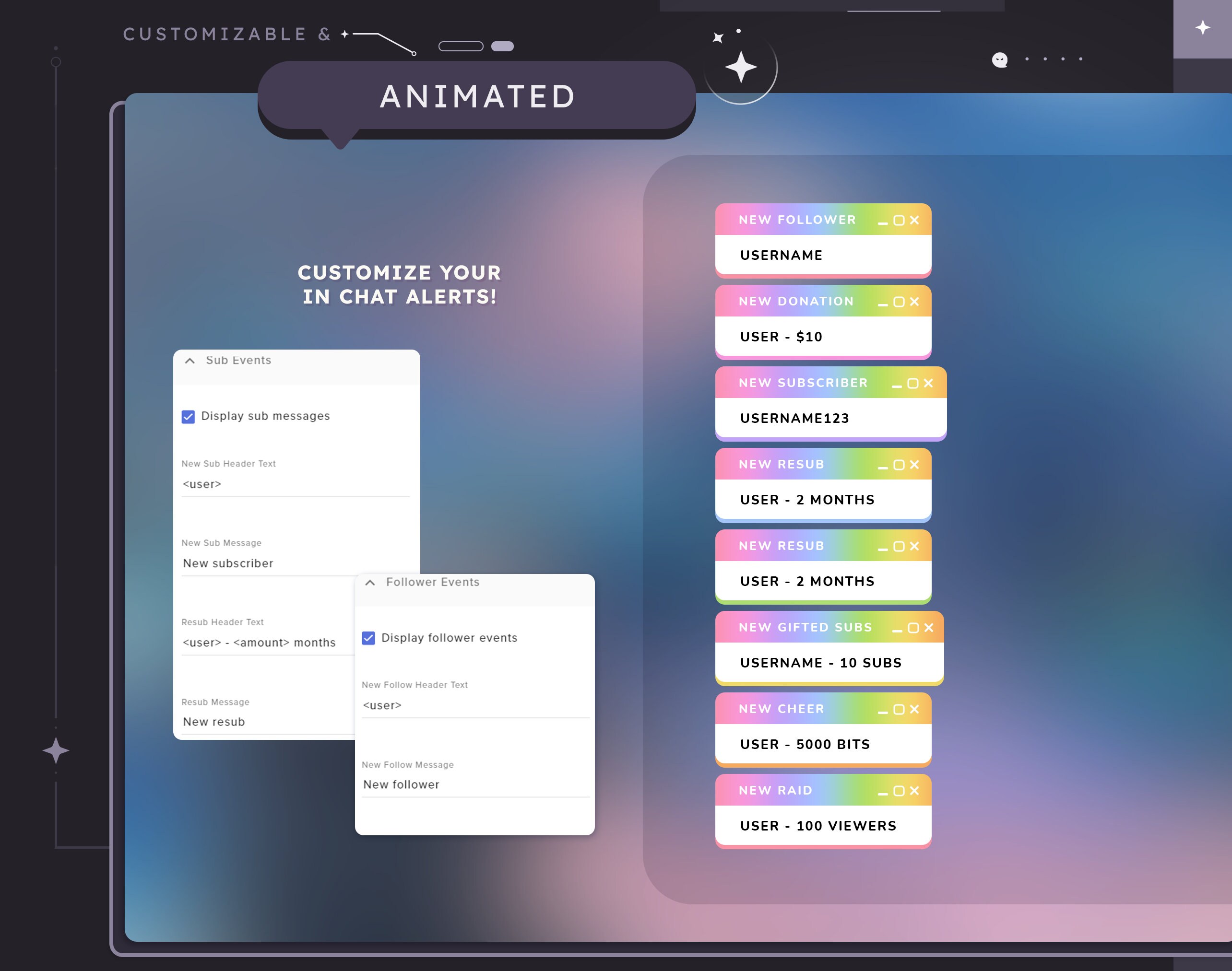 Animated Rainbow Browser Chat Widget (CUSTOMIZABLE COLORS) | Twitch ...