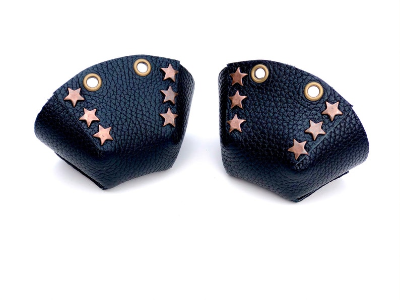 Roller Skate Toe Guards Black Leather Star Studded - Etsy