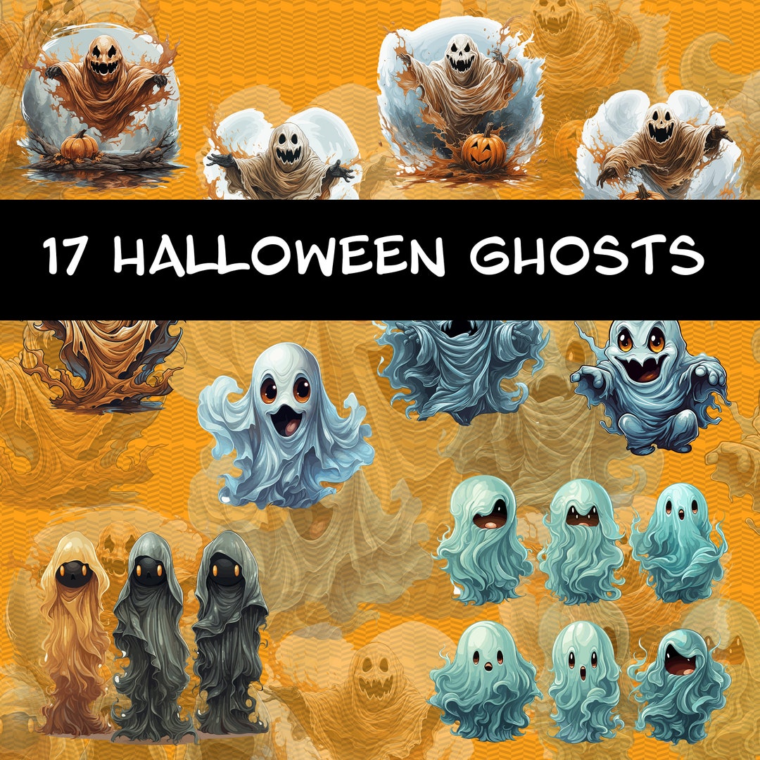 17 Cute Halloween Ghosts Clipart Halloween Clipart - Etsy