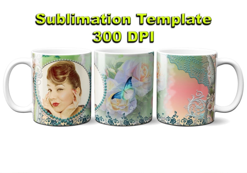 Sublimation Template, PNG Digital File, Plantilla Para Sublimacion, Mug ...