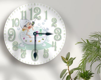 Girl Clock Template - Etsy