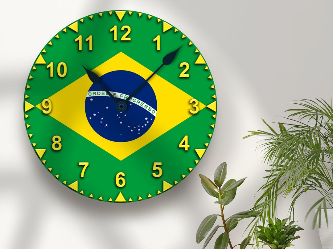 Large Wall Clock Sublimation Design Template. Brazil. - Etsy