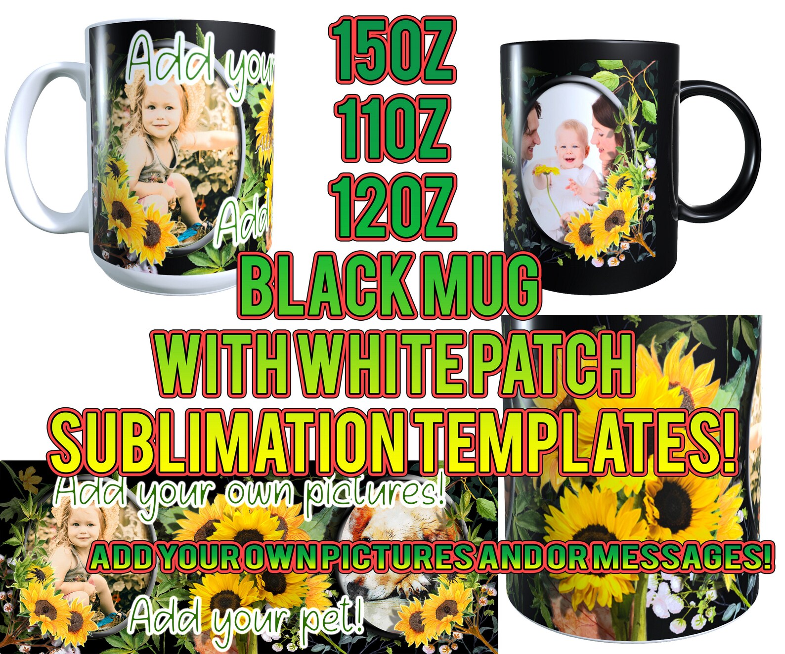 6 Sublimation Template PNG Digital File Plantilla De - Etsy