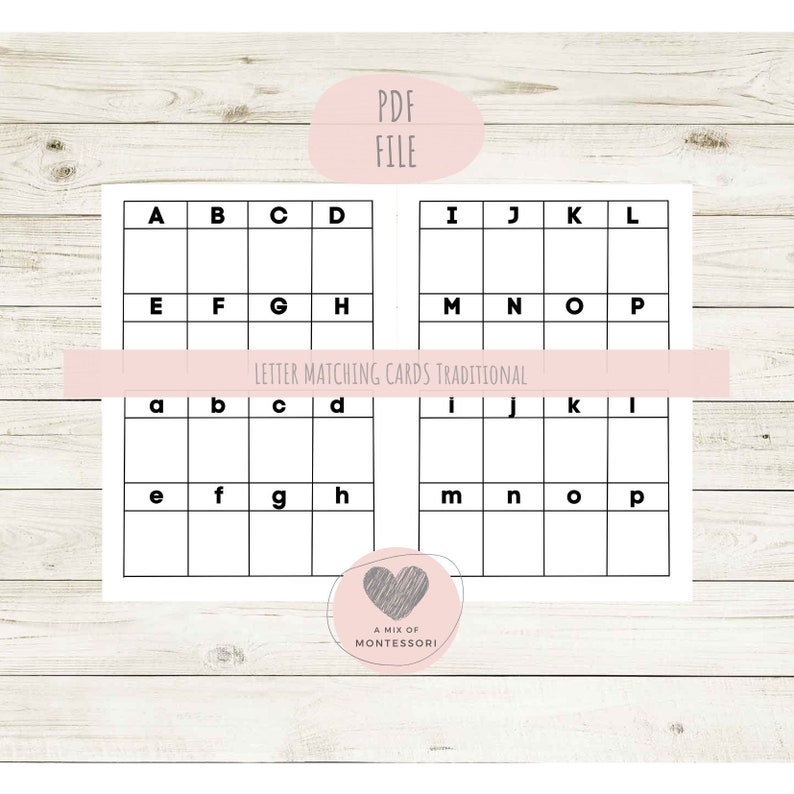 Letter Matching Cards - Fits Magnet Letters - Etsy