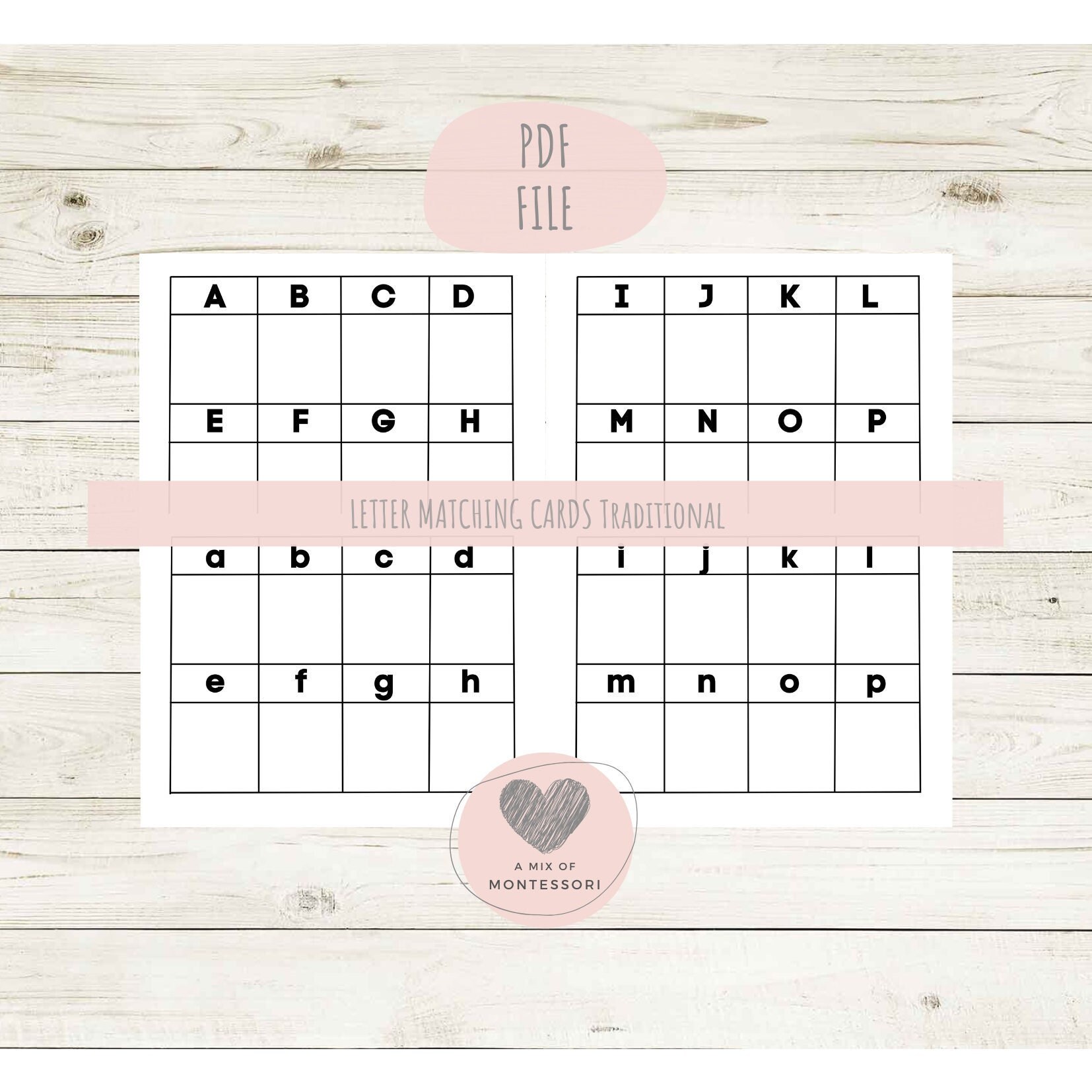 Letter Matching Cards - Fits Magnet Letters - Etsy