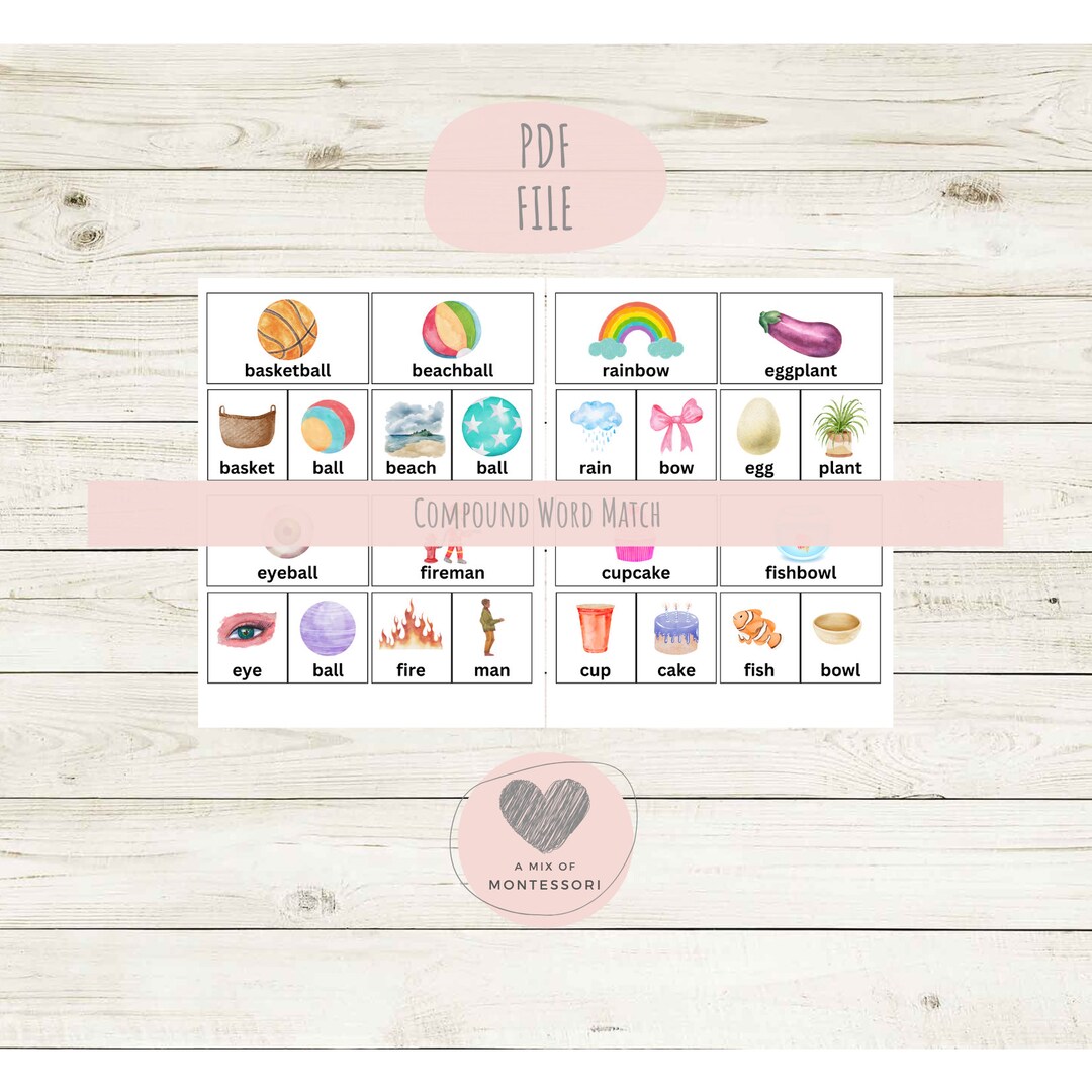 Compound Word Match - Etsy