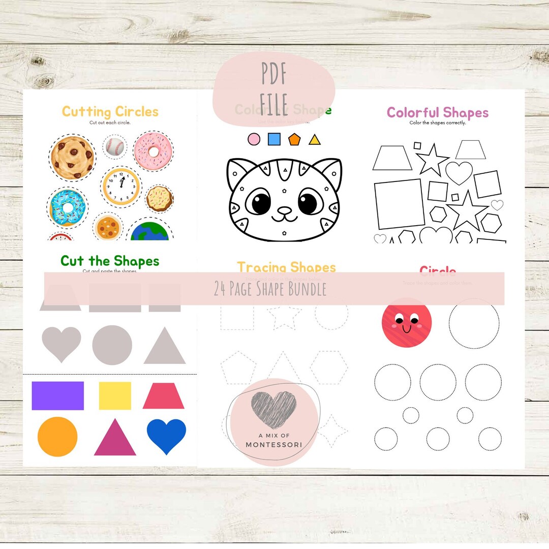 Preschool - Kindergarten Shape Bundle - Etsy