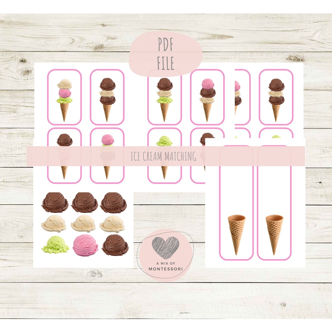 Ice Cream Pattern Matching - Etsy