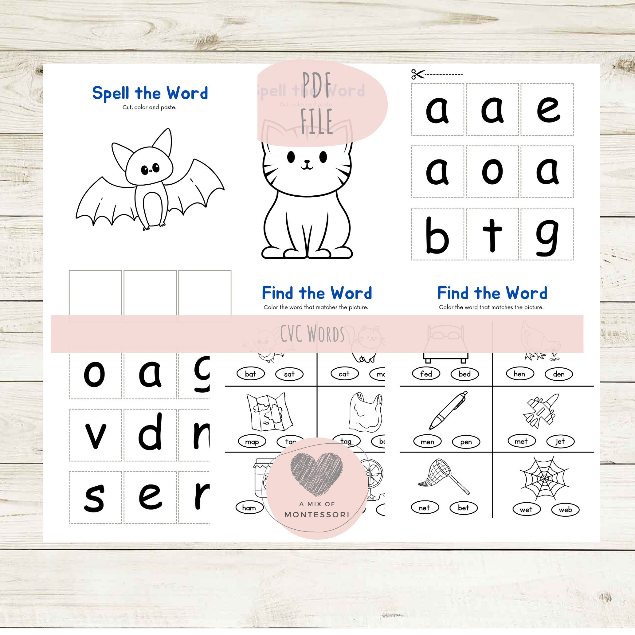 CVC Word Practice - Etsy