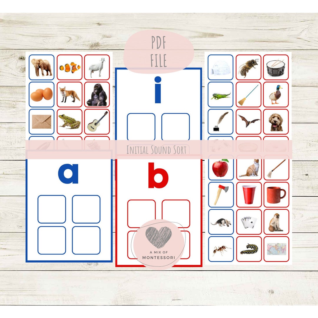 Initial Sound Sort - Montessori - Etsy