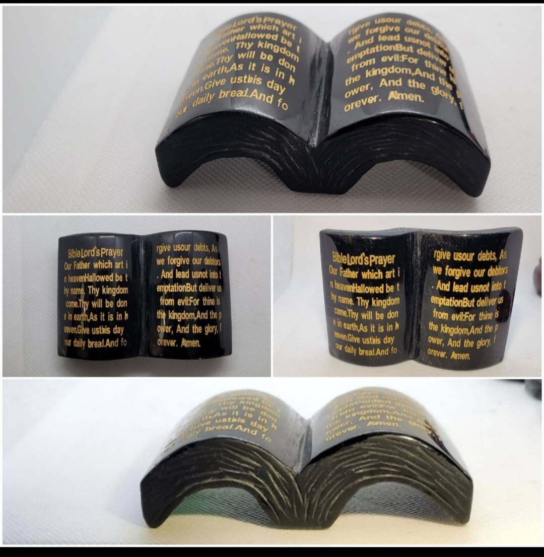 Black Obsidian Bible our Father Prayer Carving - Etsy Australia