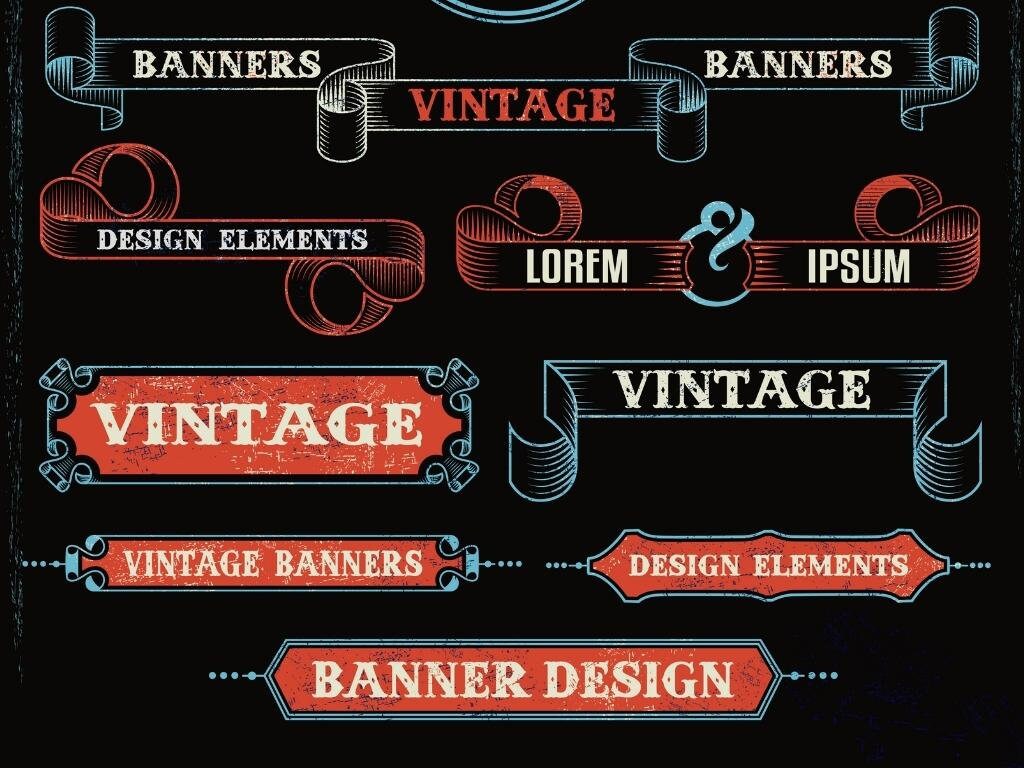 Vintage Banner Designsbanner Svgbanner - Etsy