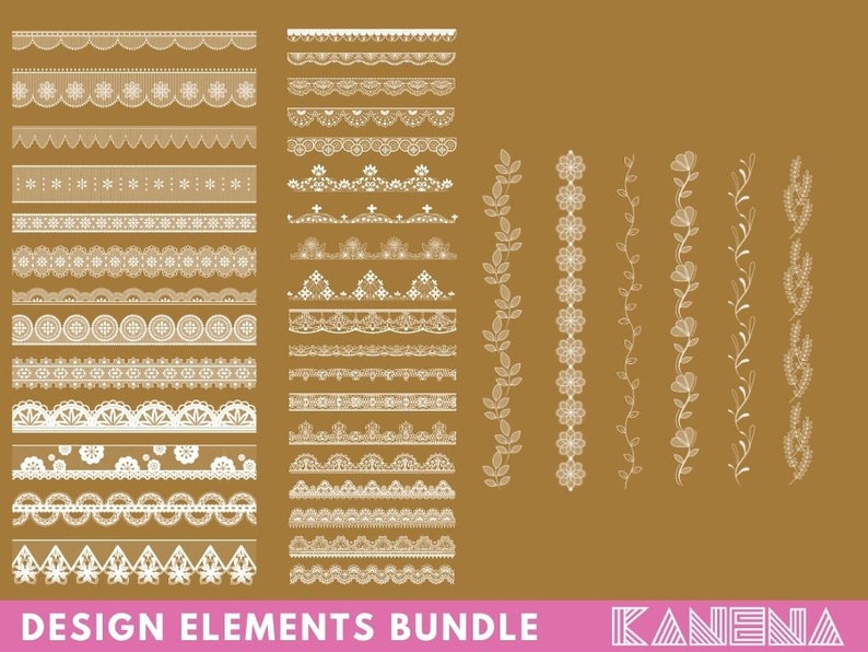 Lace Border Svg | Decorative Dividers Clipart | Frame Bundle | Simple ...