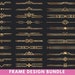 Metallic Golden Frames | Gold Frame Svg Bundle | Gold Art Deco Frames ...