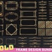 Metallic Golden Frames | Gold Frame Svg Bundle | Gold Art Deco Frames ...