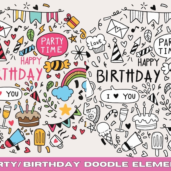 Doodle Clipart - Etsy