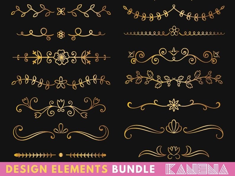 Design Elements Bundle Ornaments Svg Design Elements Svg Corner ...