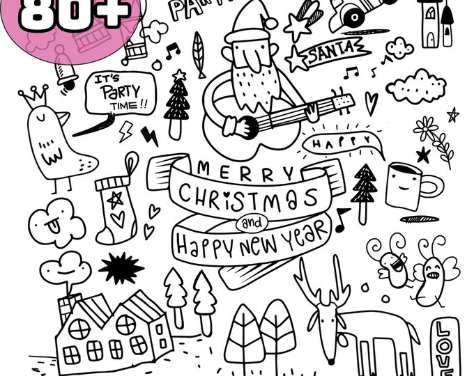 Christmas Icon SVG Bundle – 27 Minimalist Black and White Christmas ...