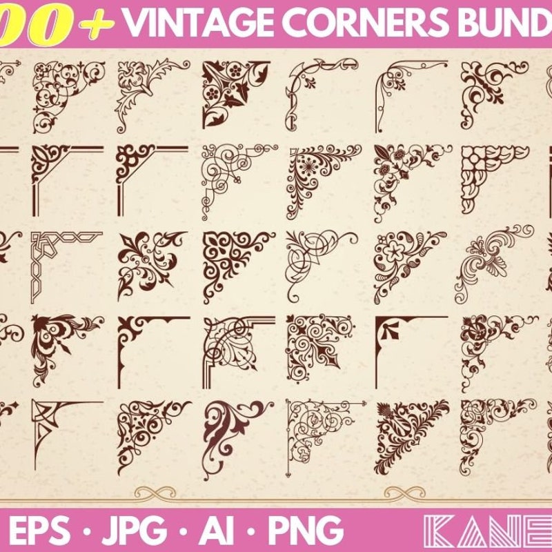 Corner Border Design Svg - Etsy