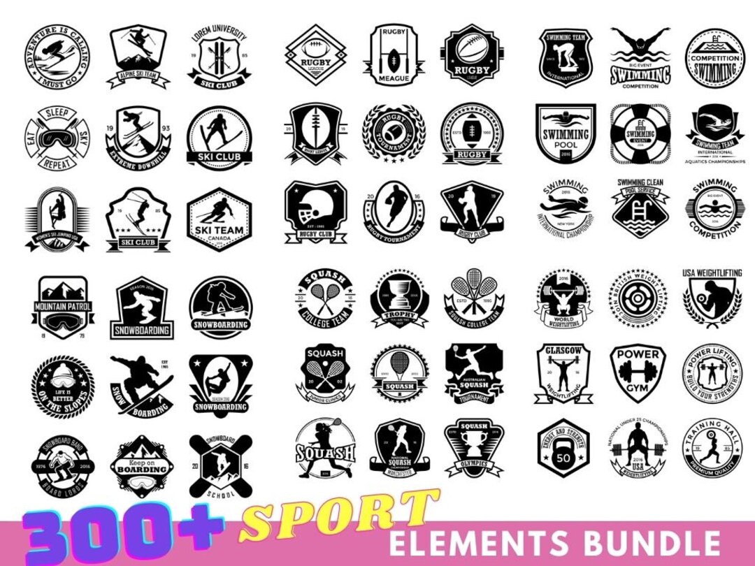 Sport Design Bundle,custom Sports Team Logo,sports SVG Bundle,team ...