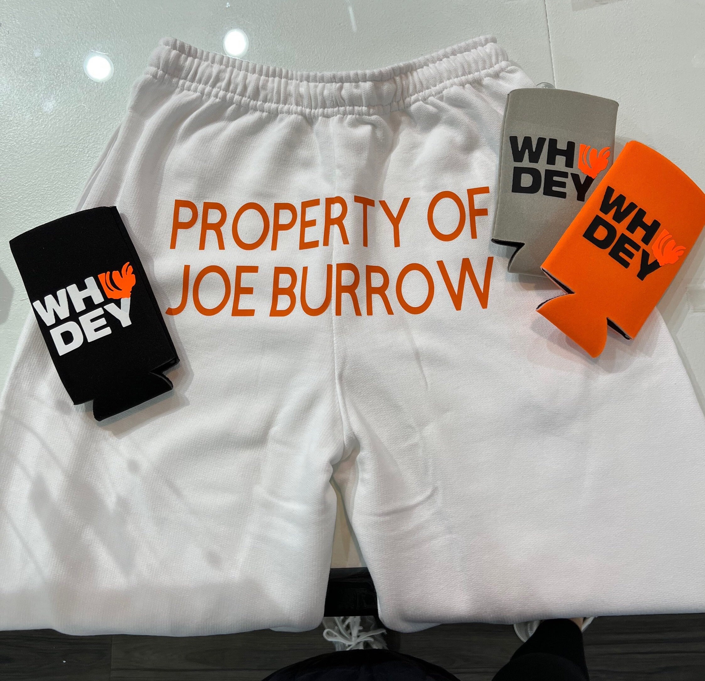 Property of Joe Burrow/bengals/nfl Player Elastic Bottom Sweatpants - Etsy
