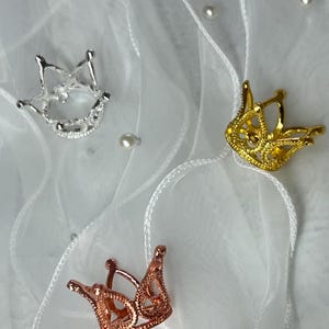 Mini Crown Cake Topper, Small Princess Tiara, Tiny Metal Crown for Cake ...