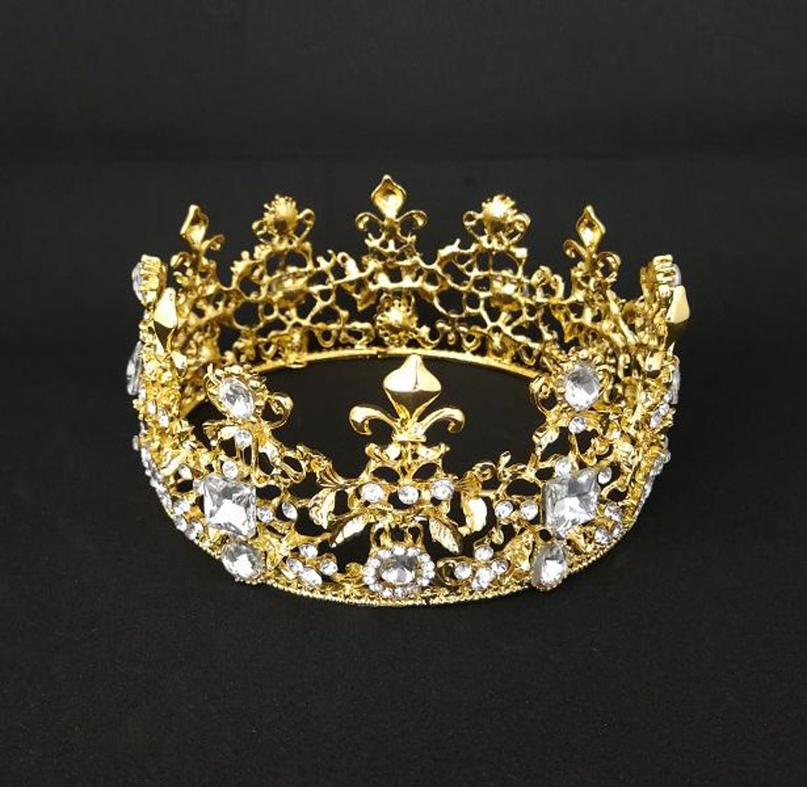 Luxury Gold Crown for Men - Royal King Crown for Weddings, Pageants ...