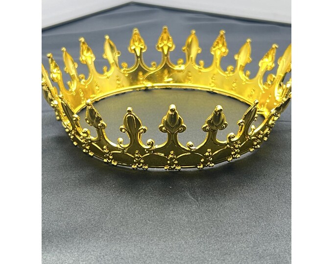 Luxury Gold Crown for Men - Royal King Crown for Weddings, Pageants ...