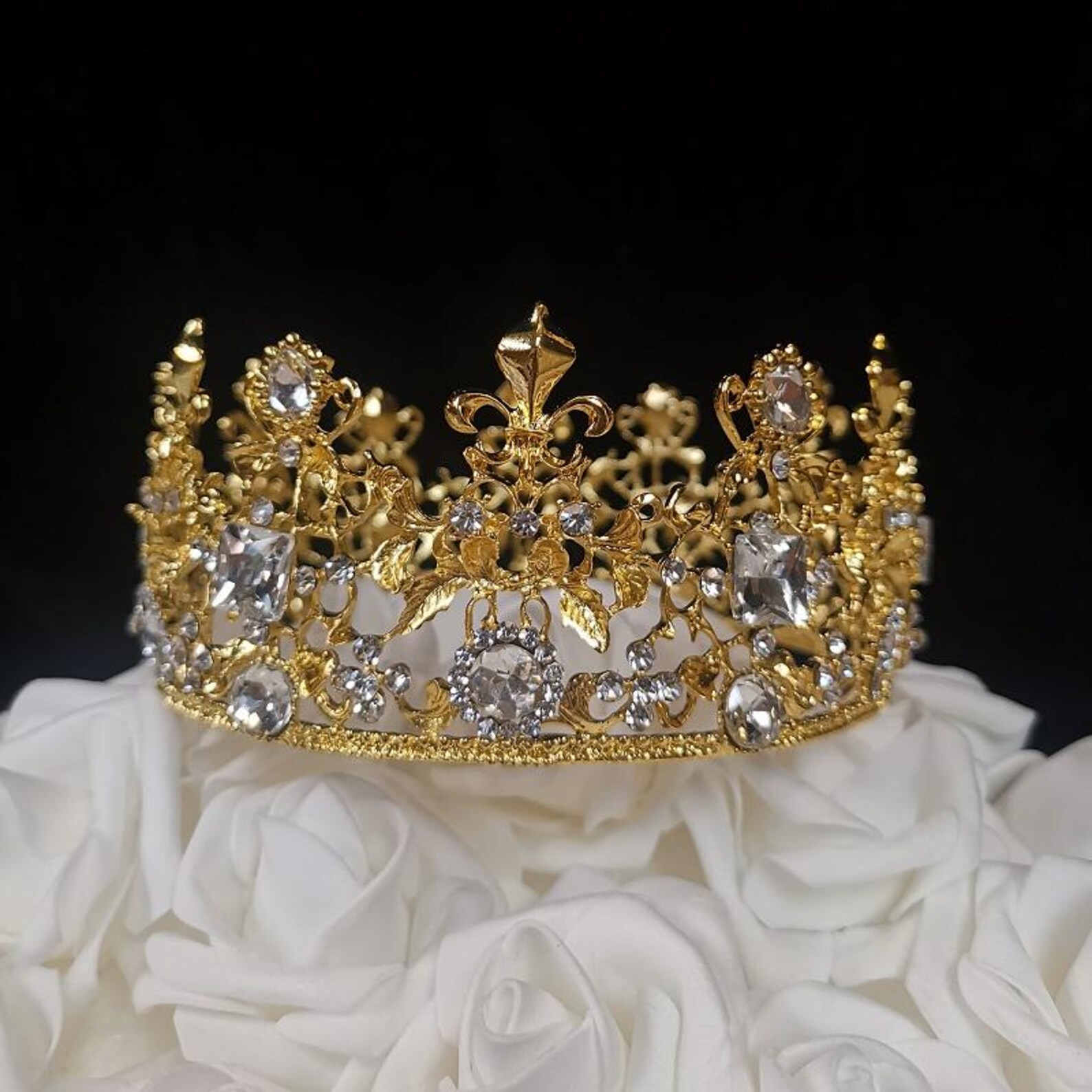 Luxury Gold Crown for Men - Royal King Crown for Weddings, Pageants ...