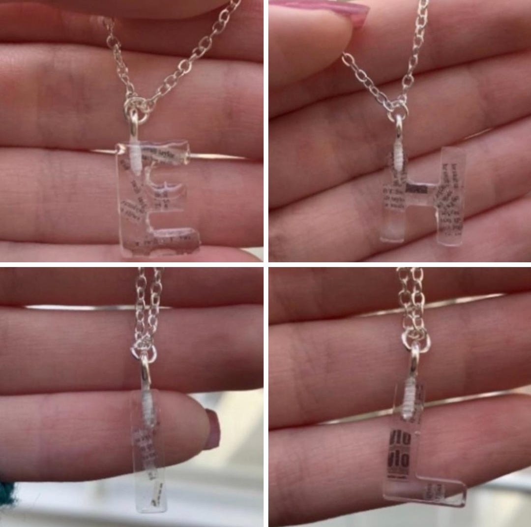 Reputation Confetti Initial Necklace - Etsy