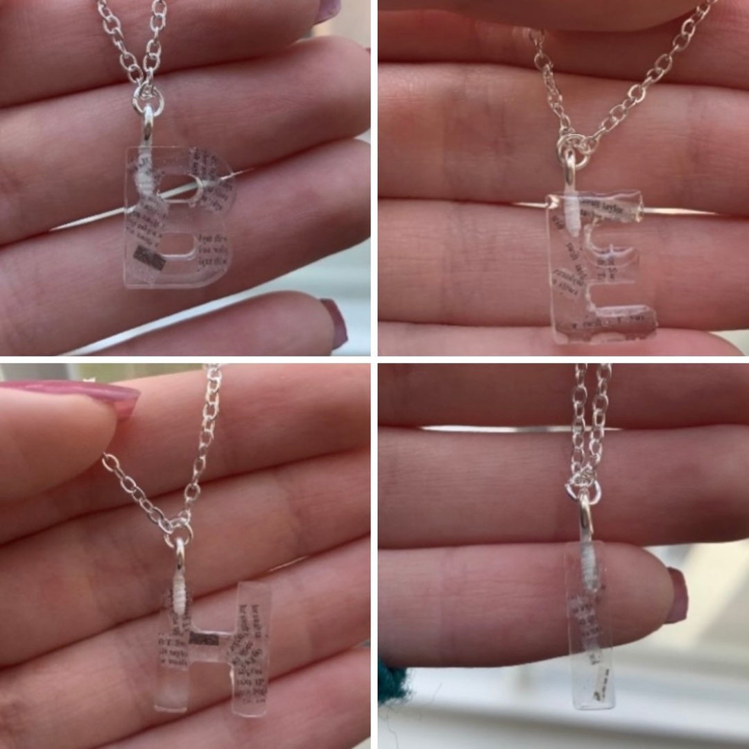 Reputation Confetti Initial Necklace - Etsy