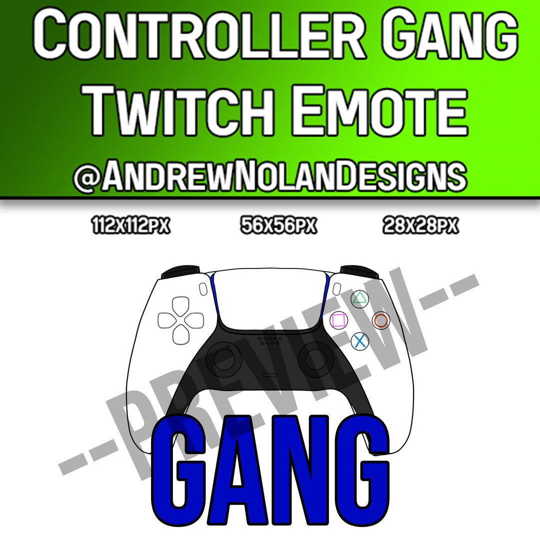 PS5 Controller Gang Twitch Emote ALL Sizes 112px 56px - Etsy