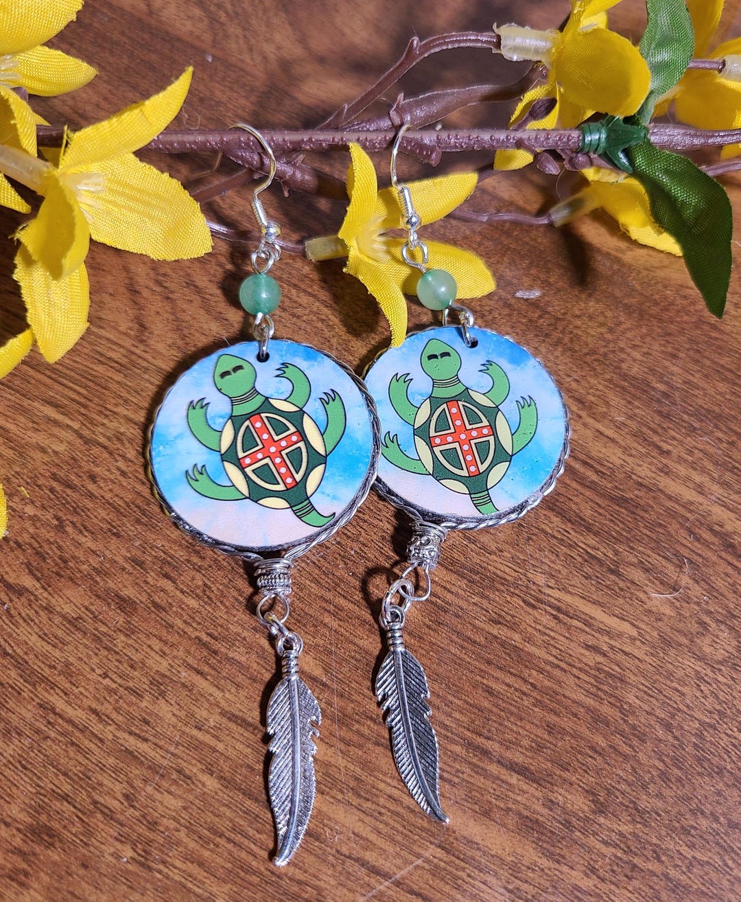 Native Symbols Sublimation Turtle Earrings - Etsy