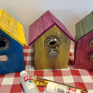 Splash of Color Bird House - Etsy