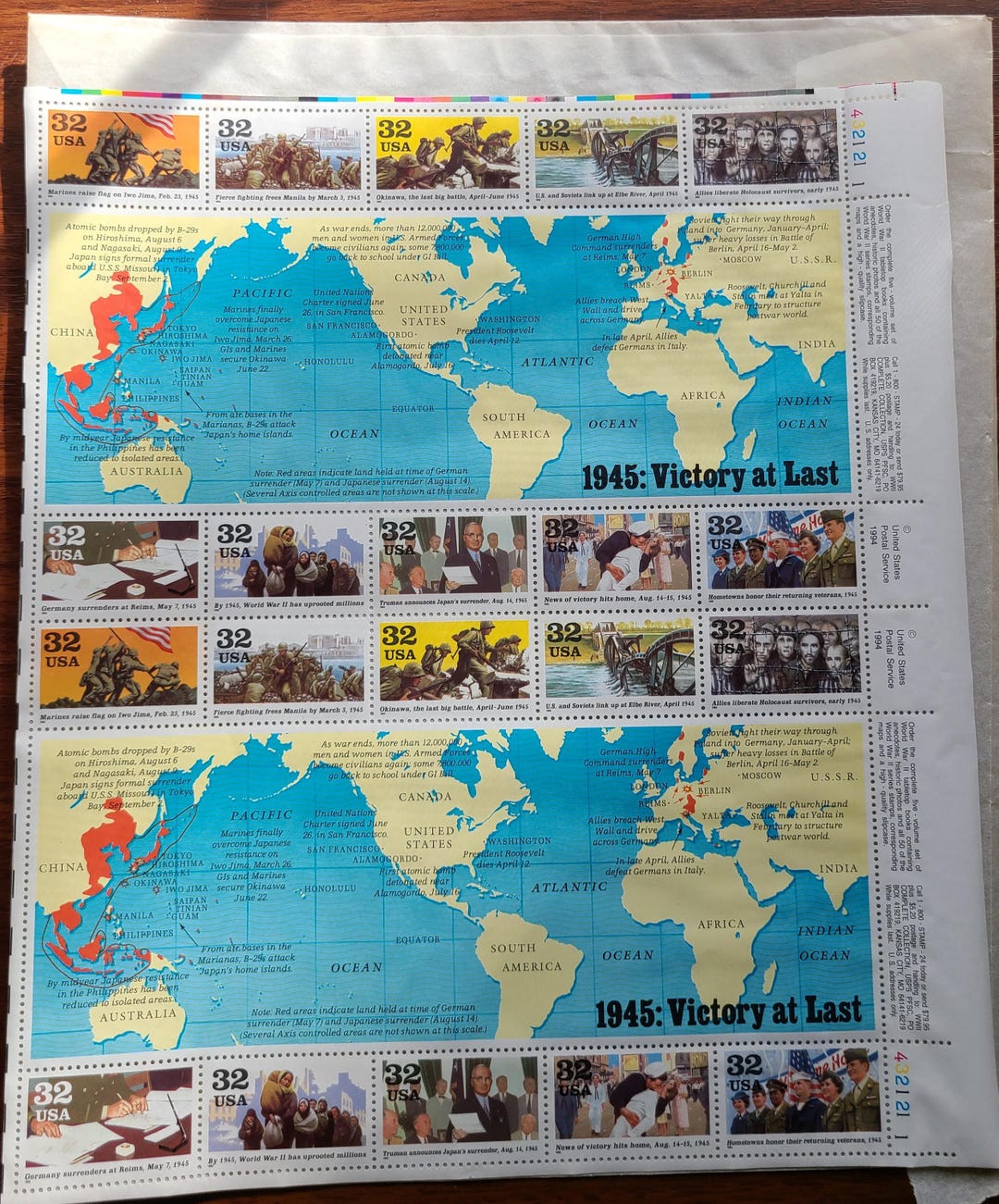 1995 US Stamps WW2 Commemorative 1945 - #2981 - Etsy