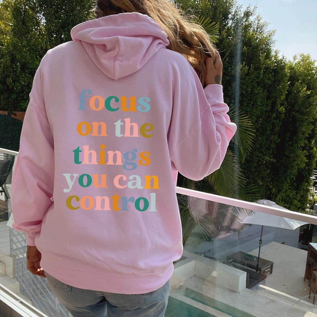 Inspirational Quote Back Print Hoodie: Oversized Fit, Cotton Blend - Etsy