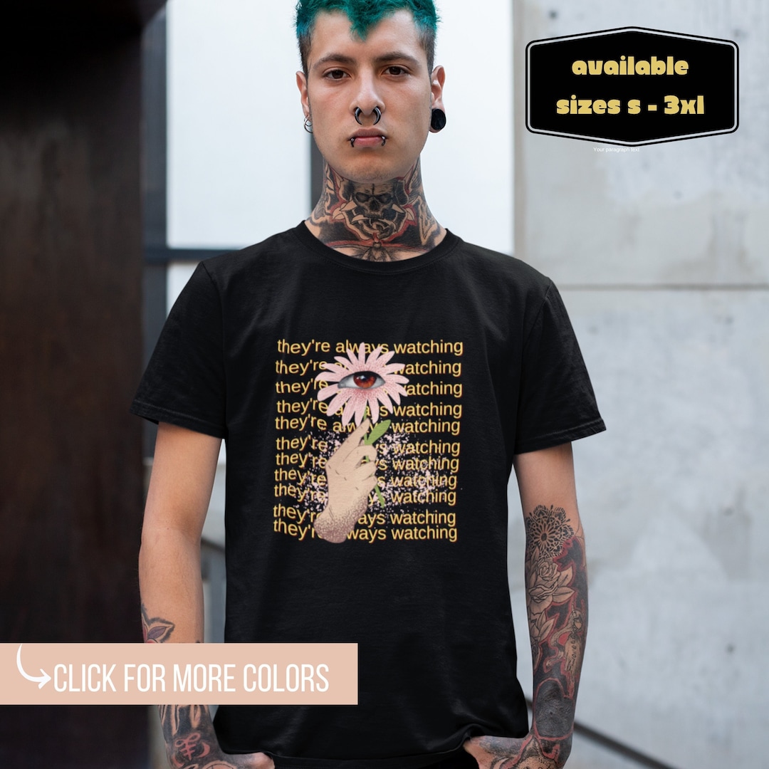 Weirdcore T-shirt: Evil Eye Flower, Y2k Style - Etsy