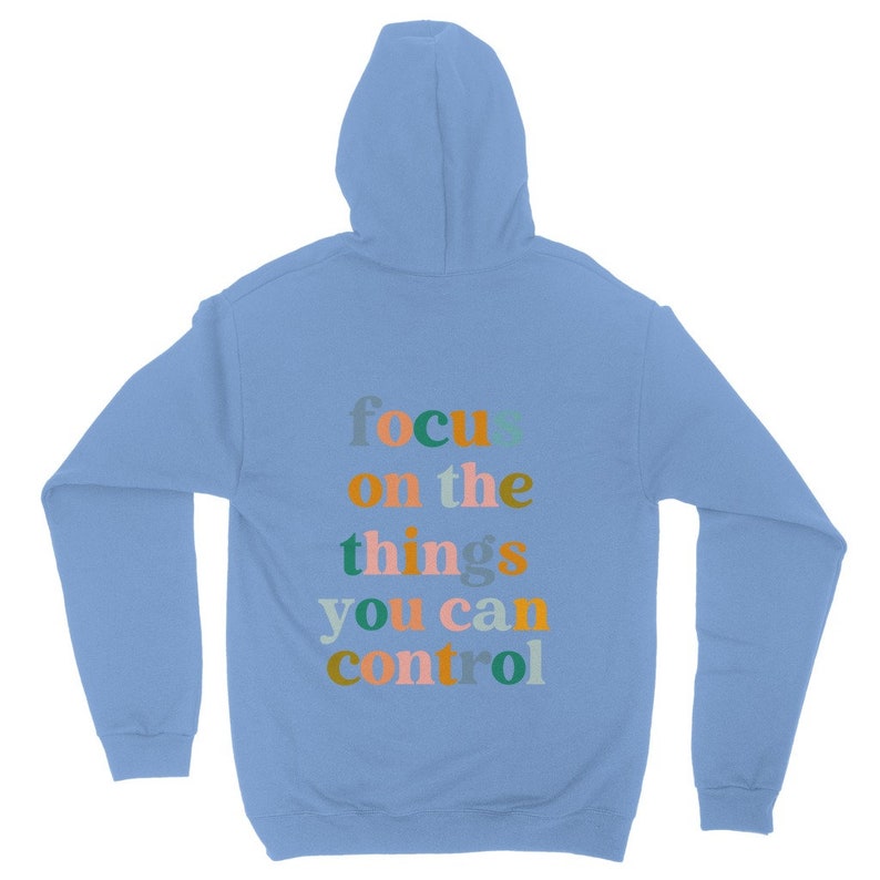 Inspirational Quote Back Print Hoodie: Oversized Fit, Cotton Blend - Etsy