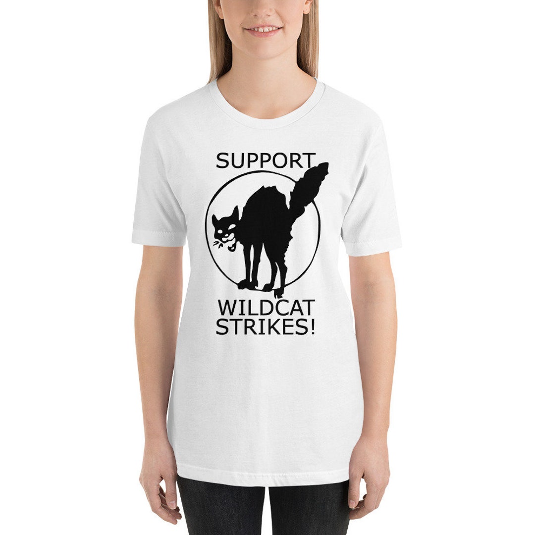 Support Wildcat Strikes! Anarcho-syndicalist Black Sabot Cat T-shirt - Etsy