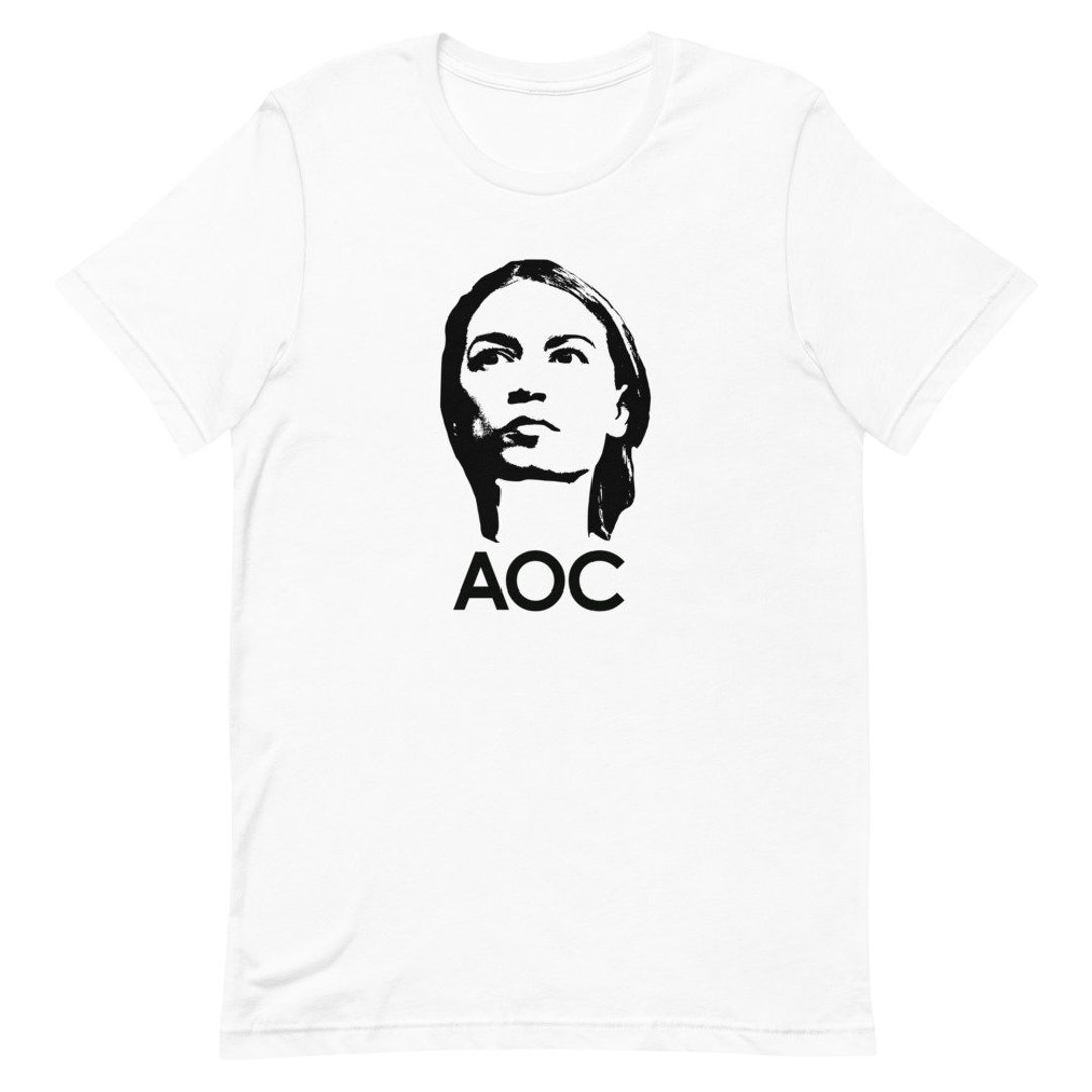 AOC Alexandria Ocasio-cortez Silhouette Face T-shirt - Etsy