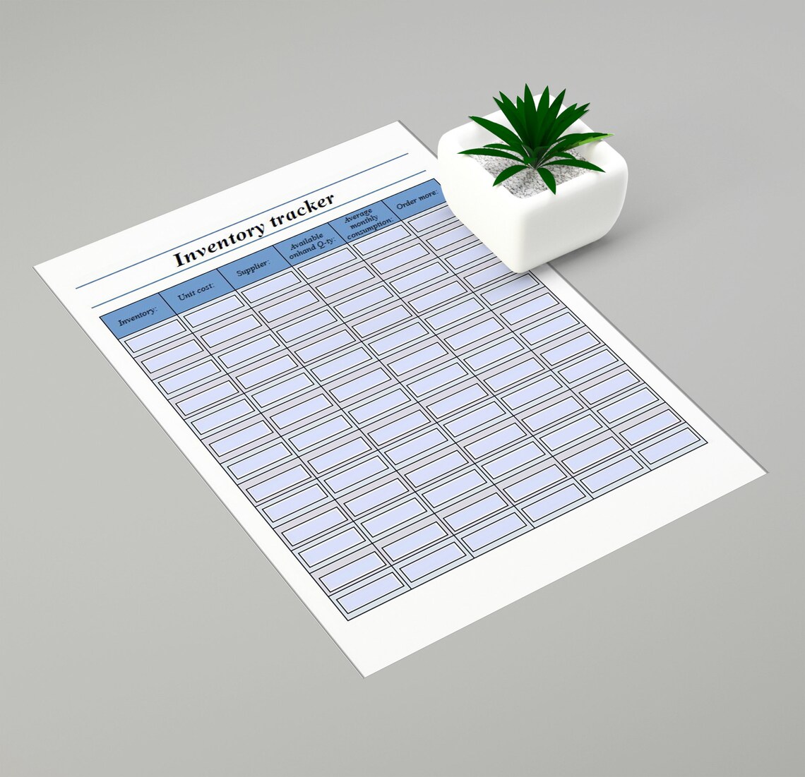 Blue Inventory Tracker, Printable to Do List, Fillable Form, Small ...
